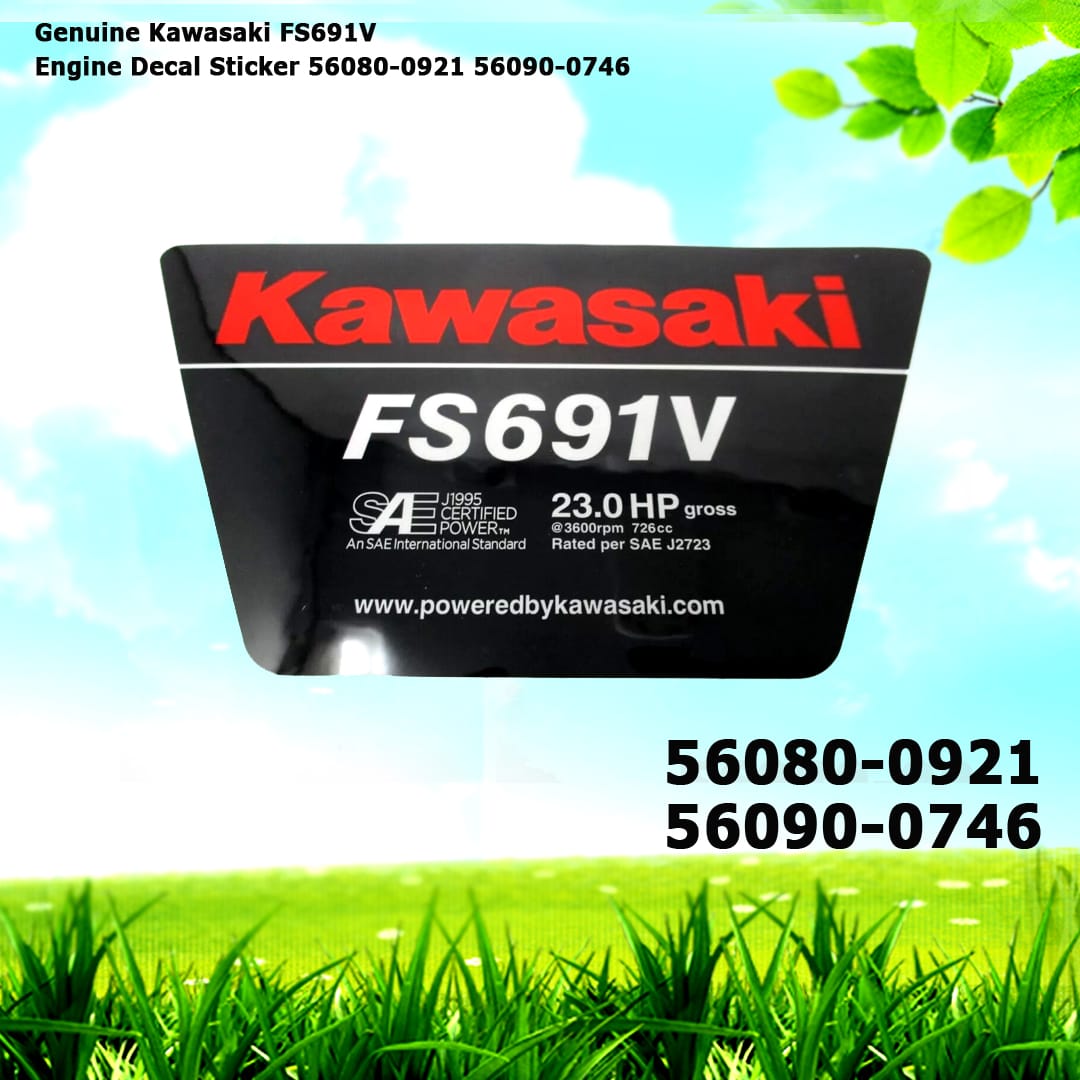 Genuine Kawasaki FS691V Engine Decal Sticker 56080-0921 56090-0746 - M ...